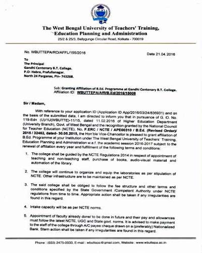 Gandhi Centenary B. T. College